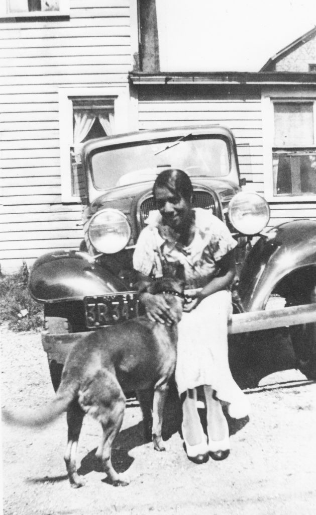 Marjorie Biddle with Teddy, 1939 – Local History Center
